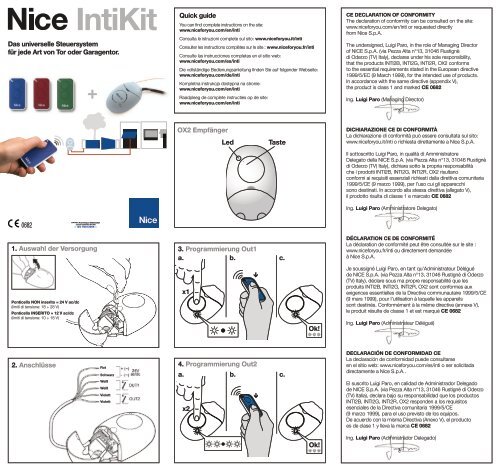 Intikit Quick Guide - Nice SpA