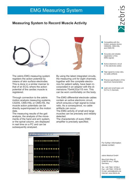 EMG Measuring System - zebris Medical GmbH