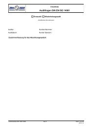 Checkliste, Begutachtungsprotokoll - ZDH-Zert