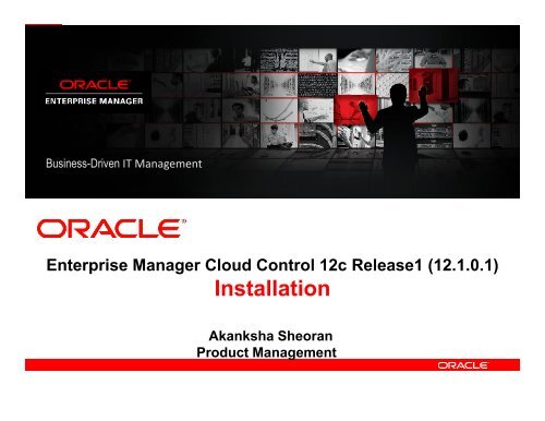 Enterprise Manager Cloud Control 12c Release1 (12.1.0.1) - Oracle