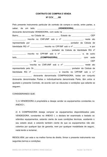 Contrato De Promessa De Compra E Venda Modelo Vários Modelos