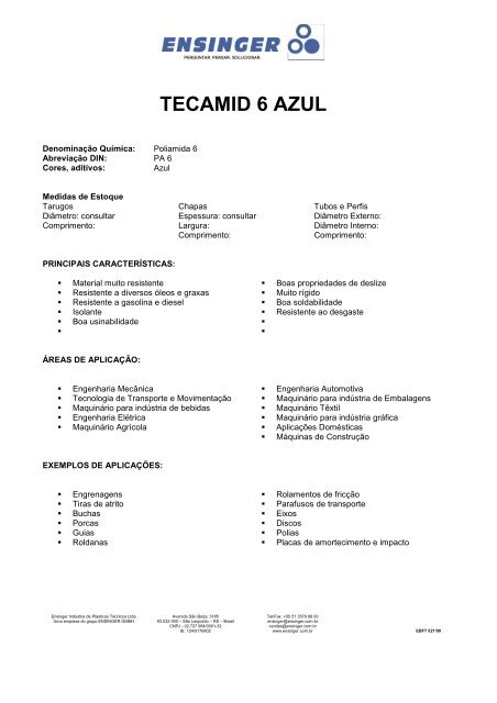 Downloads - Ensinger