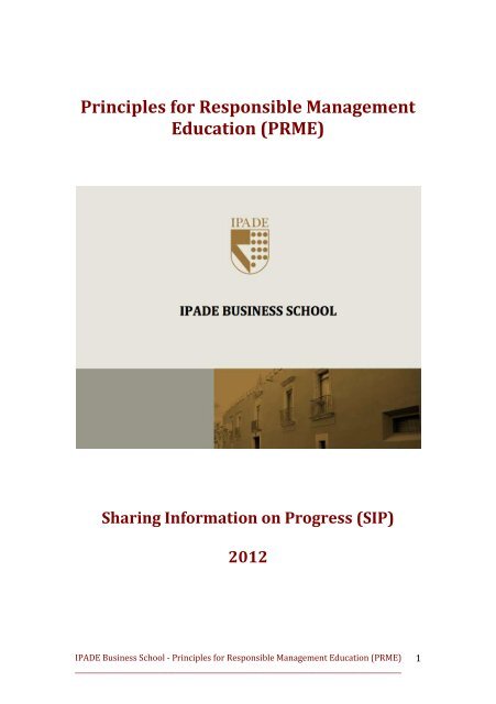 Principles for Responsible Management Education (PRME)