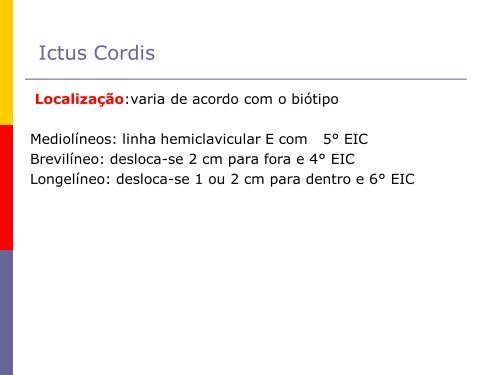 Ictus Cordis Localizaçã