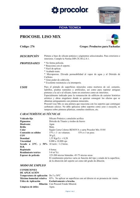 PROCOSIL LISO MIX - Procolor