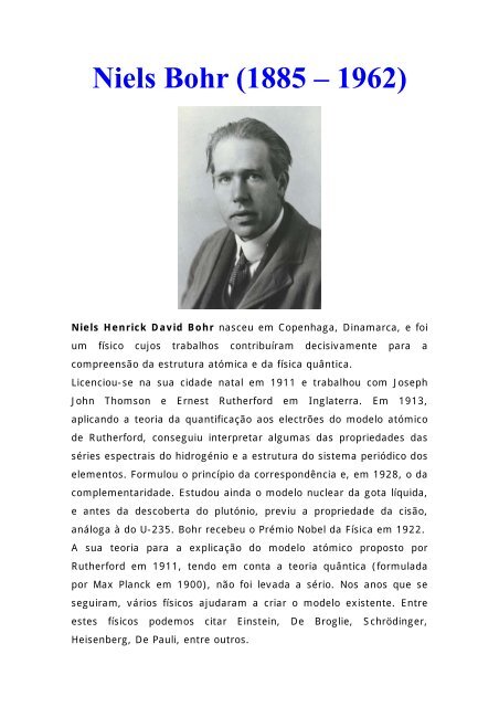 Descoberta De Niels Bohr Bohr