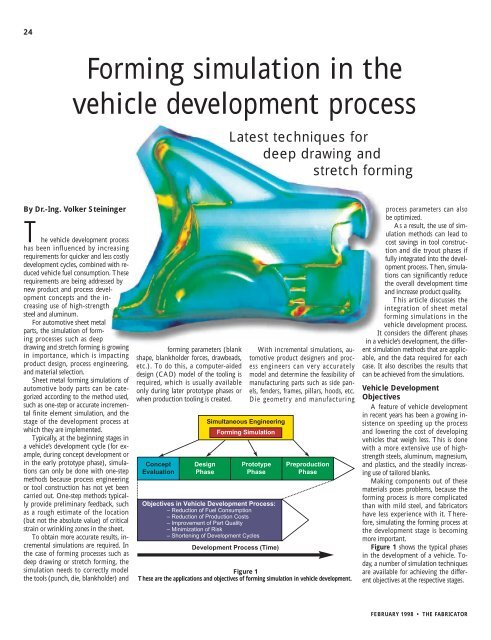 Forming Simulation In The Vehicle Development Process Autoform