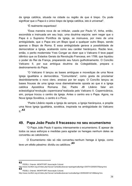 da igreja católica, situ