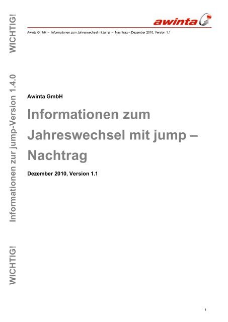 WICHTIG! - Awinta GmbH