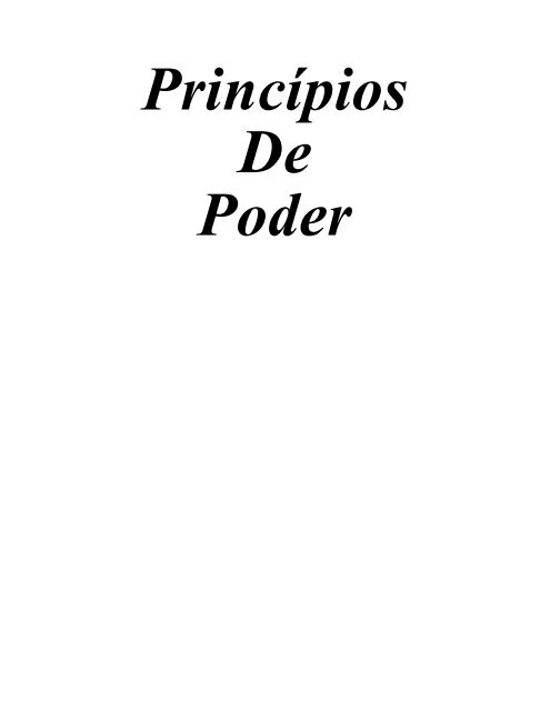 principios de poder