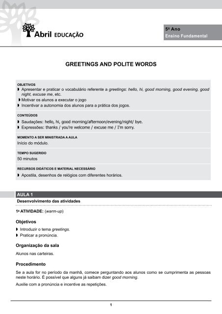 GreetinGs and polite words - Docs.CD