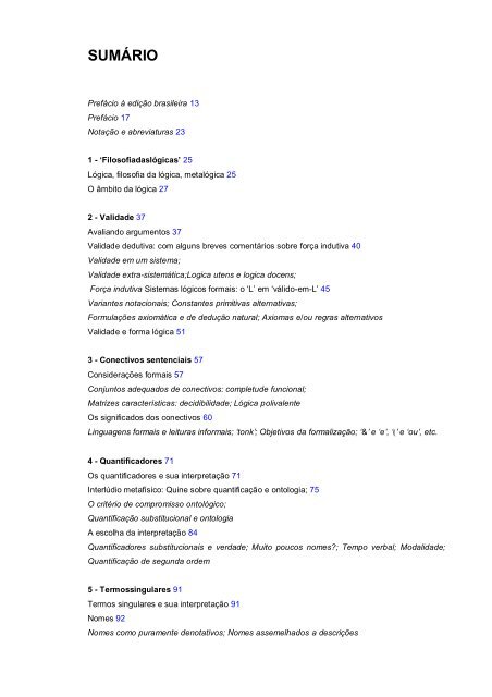 SUMÁRIO