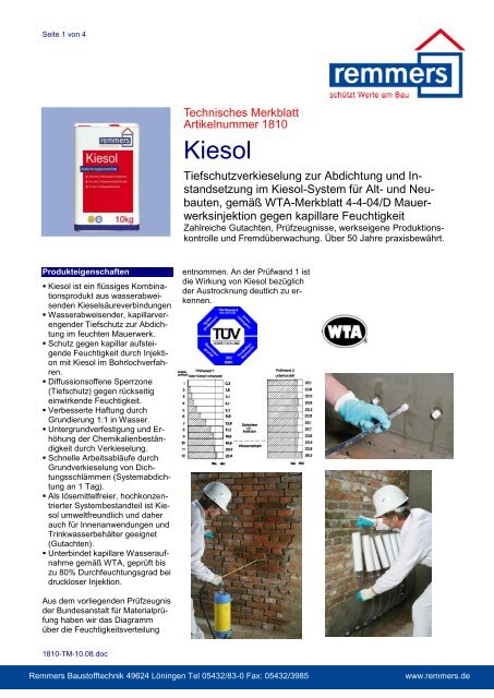 Technisches Merkblatt - Remmers