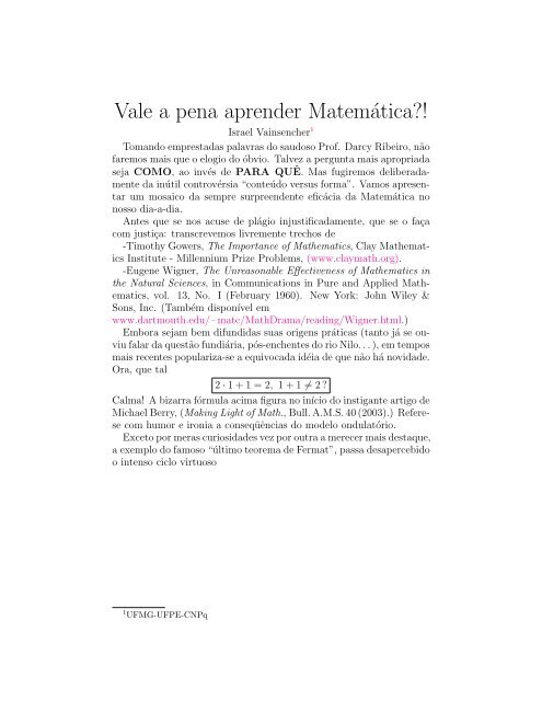 Vale a pena aprender Matemática?!