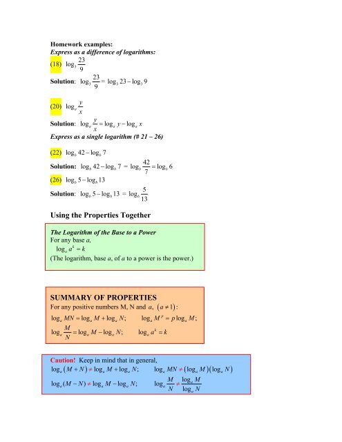 Logarithms Logarithms