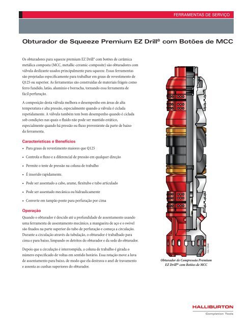 Obturador de Squeeze Premium EZ Drill® com Botões ... - Halliburton