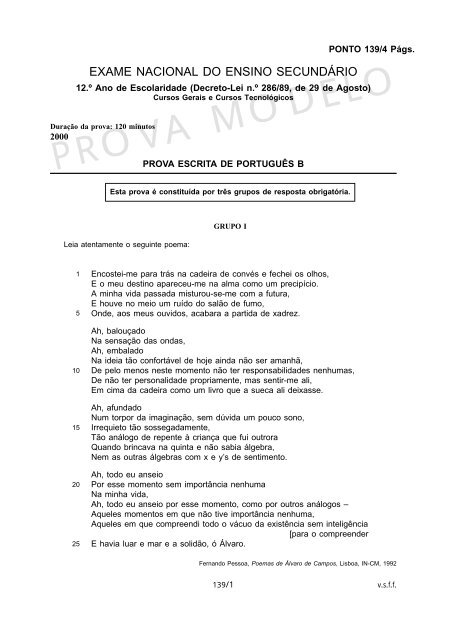 PROVA MODELO