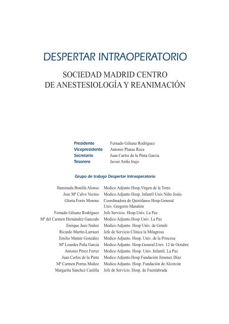 Despertar Intraoperatorio - SAR Madrid