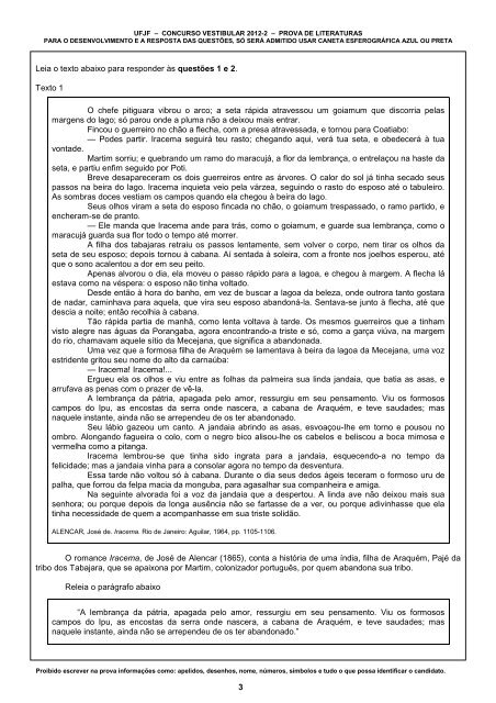 3 Leia o texto abaixo para responder às questões 1 e 2. Texto ... - CPV