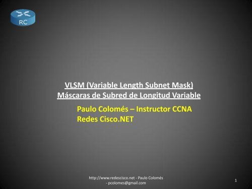 VLSM (Variable Length Subnet Mask) - Redes Cisco.NET