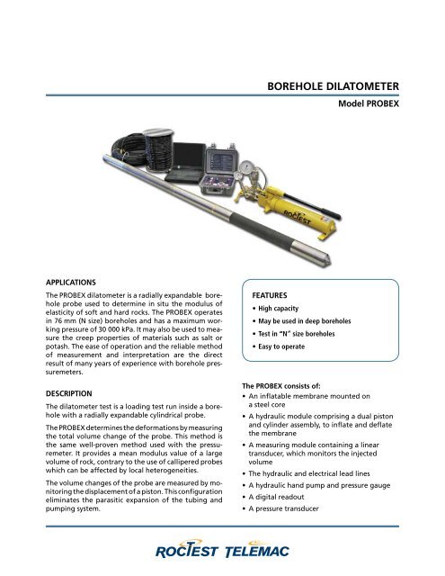 Borehole Dilatometer PROBEX