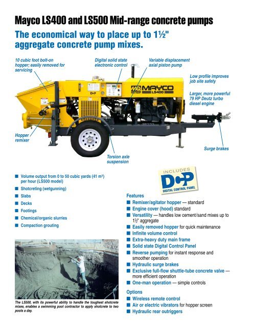 Mayco LS400 and LS500 Mid-range concrete ... - ConcreteIron.com