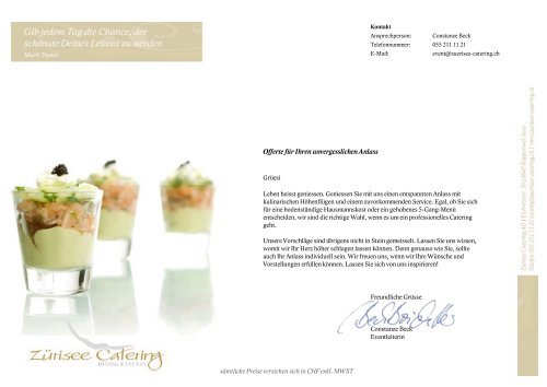 Unser Catering-Angebot im Überblick