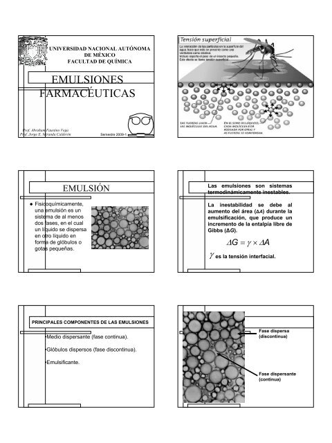 EMULSIONES FARMACÉUTICAS - DePa