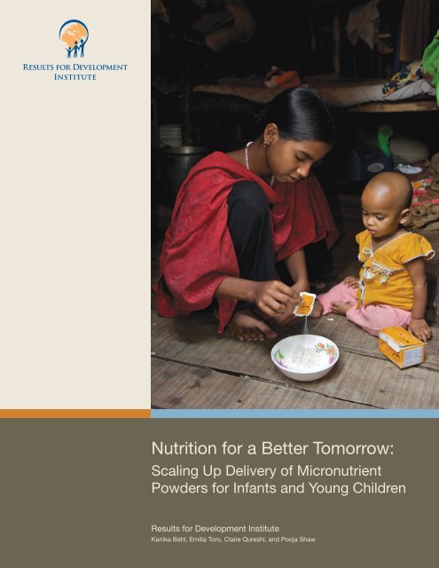 Nutrition for a Better Tomorrow: