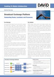 Broadcast Server System - DAVID Systems