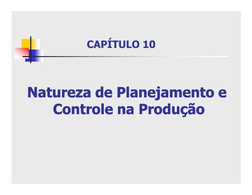 Natureza do Planejamento e Controle - Geteq