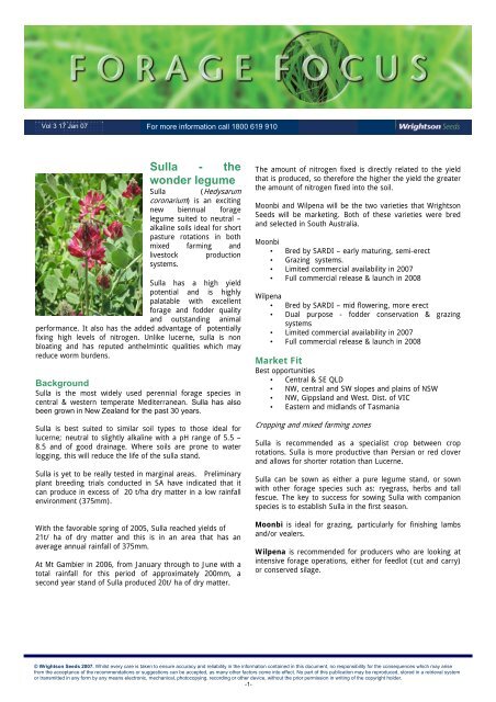 Sulla - the wonder legume