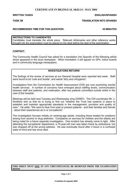 CERTIFICATE IN BILINGUAL