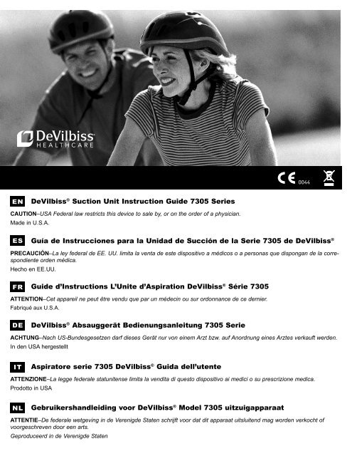EN DeVilbiss ® Suction Unit Instruction Guide 7305 Series ES Guía ...