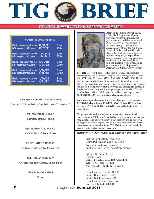 TIG BRIEF THE OFFICIAL MA