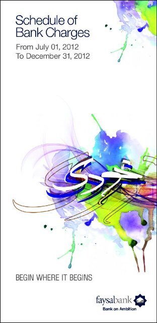 Schedule of Bank Charges - Faysal Bank