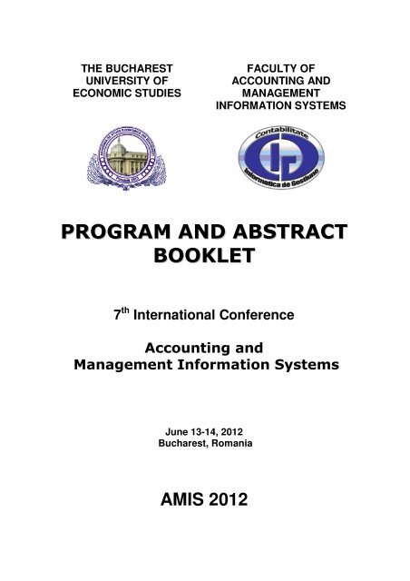 PROGRAM AND ABSTRACT BOOKLET