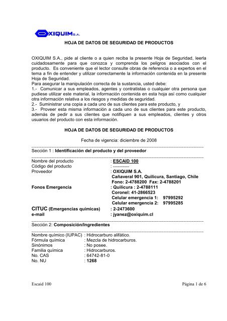 Escaid 100