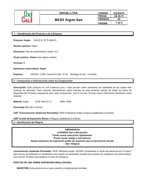 Hoja De Trabajo Sobre Gases