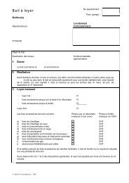 bail à loyer type pour location d'un logement - Asloca
