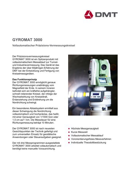 GYROMAT 3000 - DMT GmbH & Co. KG