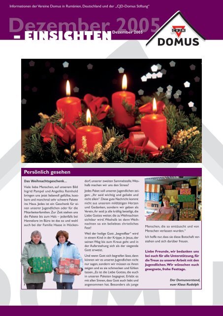 Dezember 2005 - DOMUS Rumänienhilfe eV