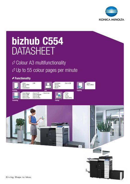 bizhub C554 DATASHEET