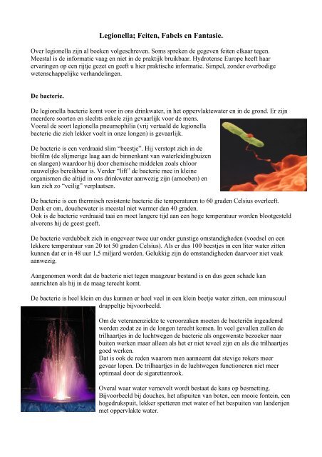Legionella Feiten, Fabels en Fantasie (pdf)