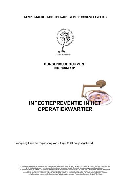 Infectiepreventie in het operatiekwartier - Health.fgov.