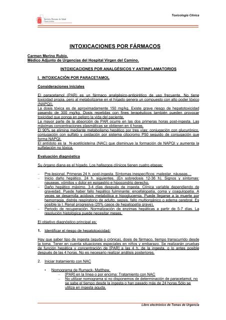 INTOXICACIONES POR FÁRMACOS - Navarra