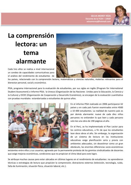 La comprensión lectora: un tema alarmante