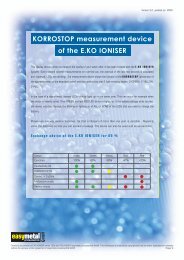 Technical data: E.KO IONISER 1501 - easymetal Prozesstechnik ...