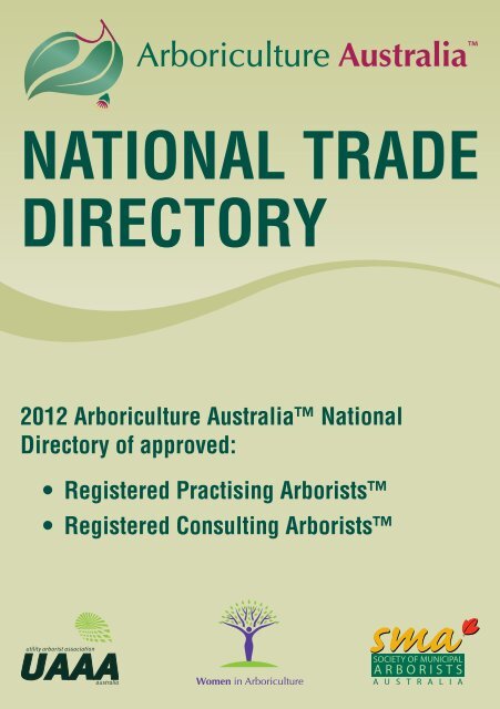 NATIONAL TRADE DIRECTORY - Arboriculture Australia
