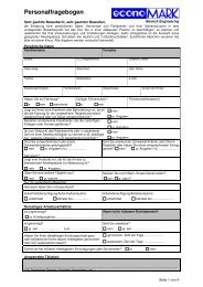 Personalfragebogen (kaufmÃ¤nnisch) - procedo